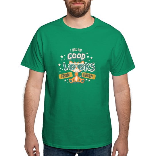 CafePress - I Get My Good Looks From Daddy Kids T Shirts Men's Value T ...