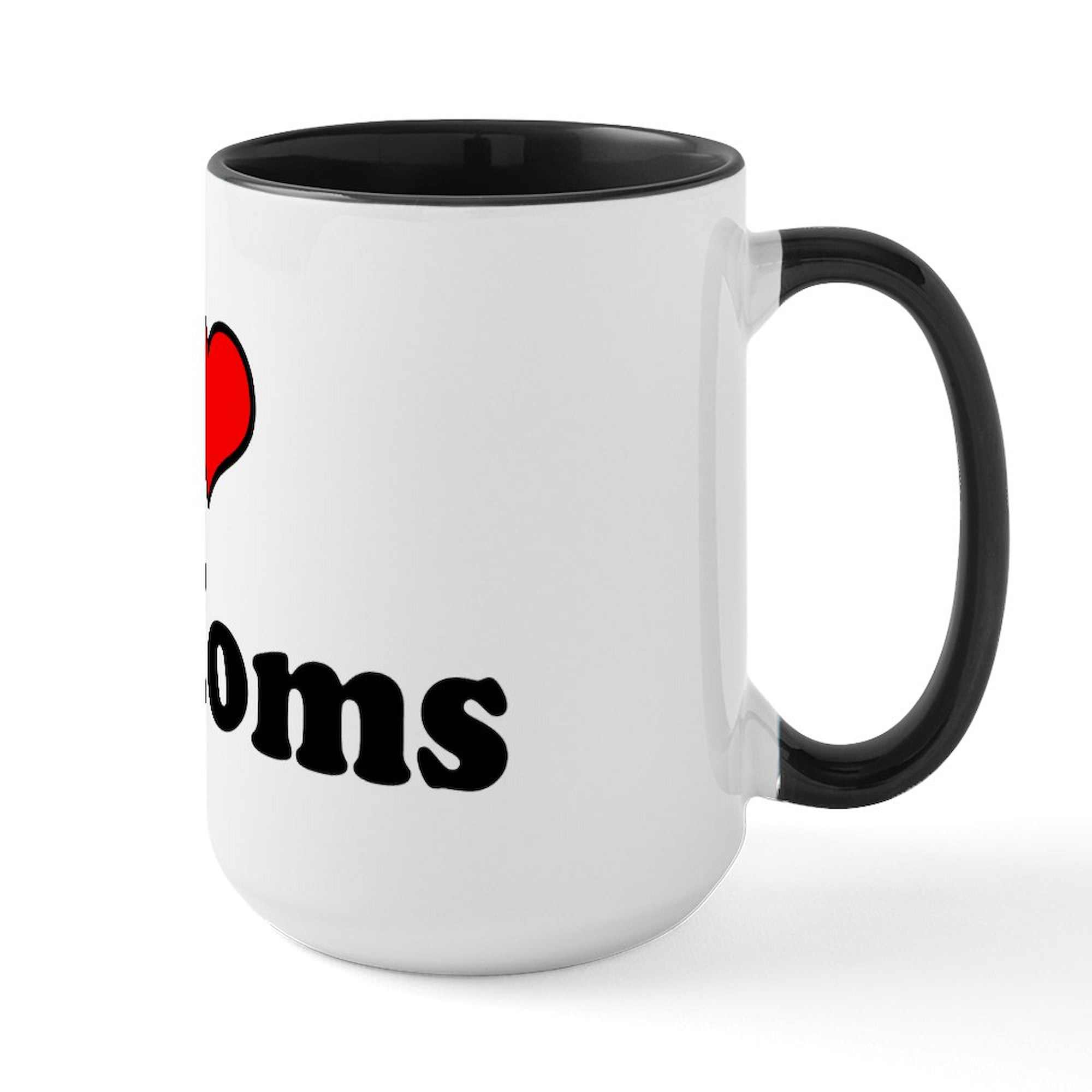 CafePress - I Heart Hot Moms Large Mug - 15 oz Ceramic Large White ...
