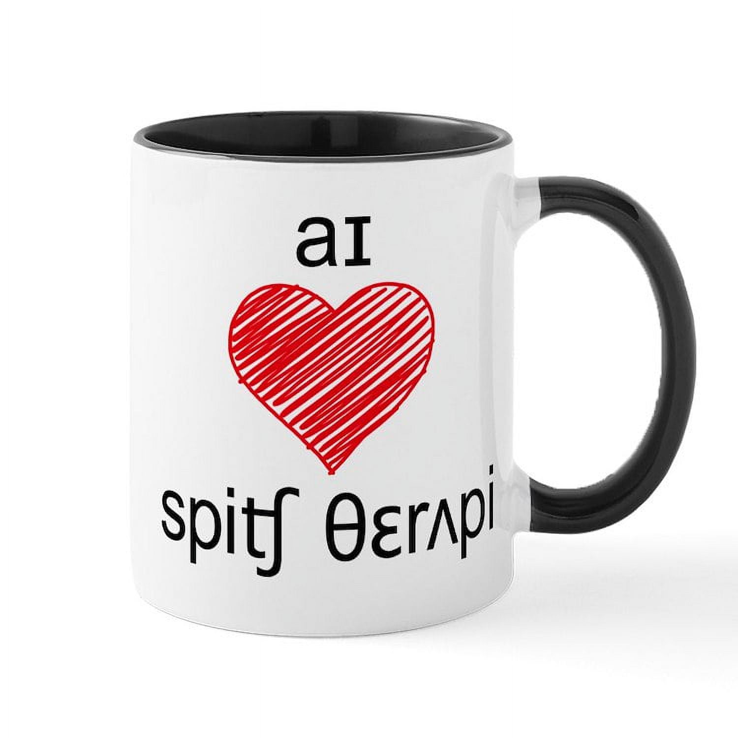CafePress - I Heart Speech Therapy 2 Tone Mug - 11 oz Ceramic Mug ...