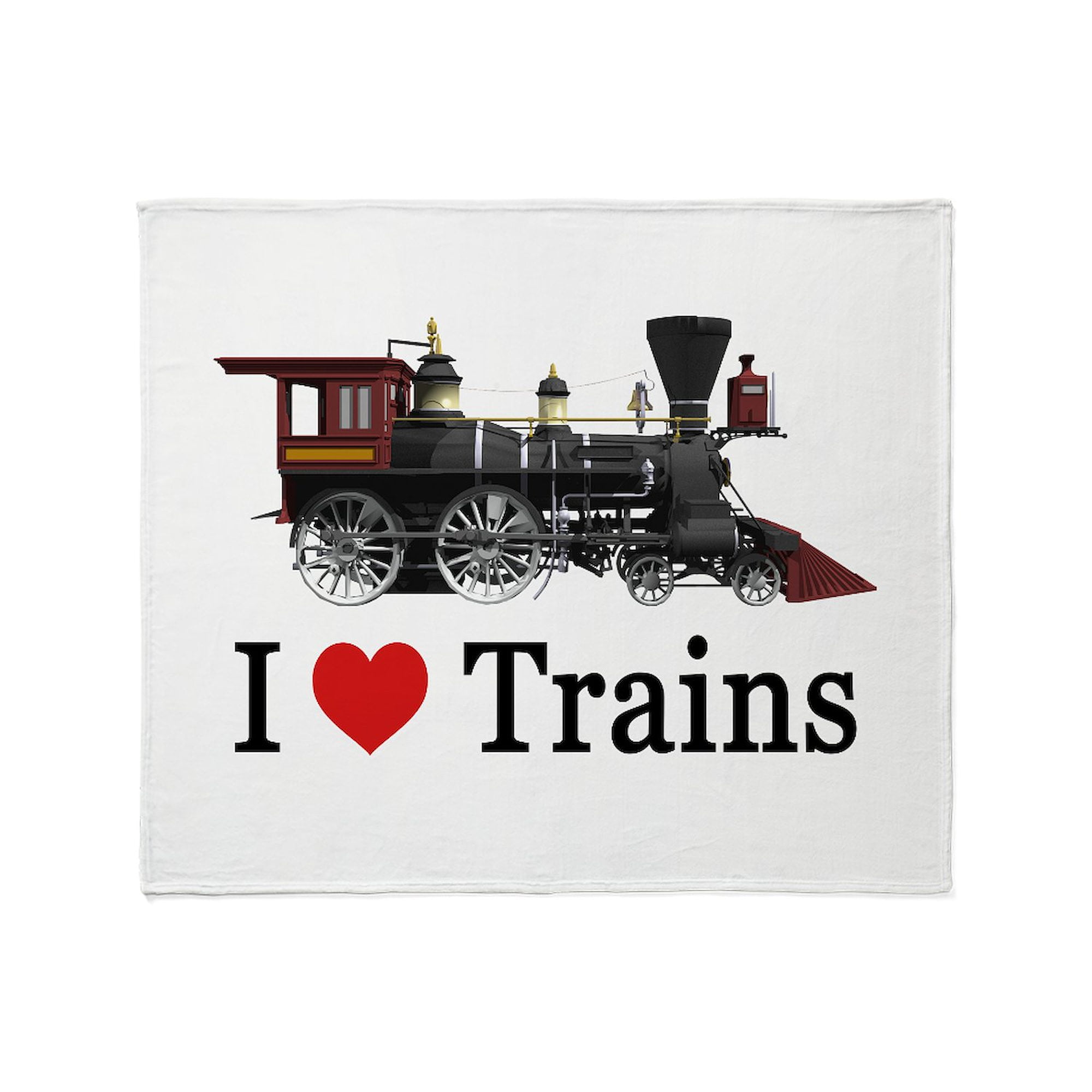 CafePress - I LOVE TRAINS Throw Blanket - Soft Fleece Throw Blanket, 50 ...