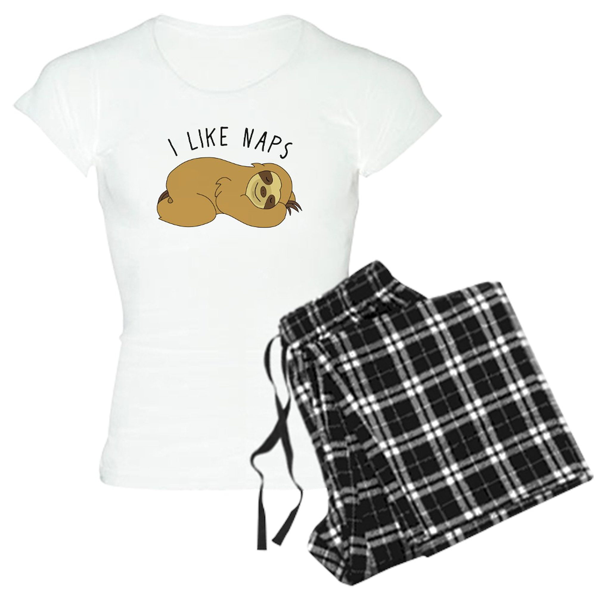 CafePress - I Like Naps Napping Sloth Pajamas - Women's Short Sleeve ...