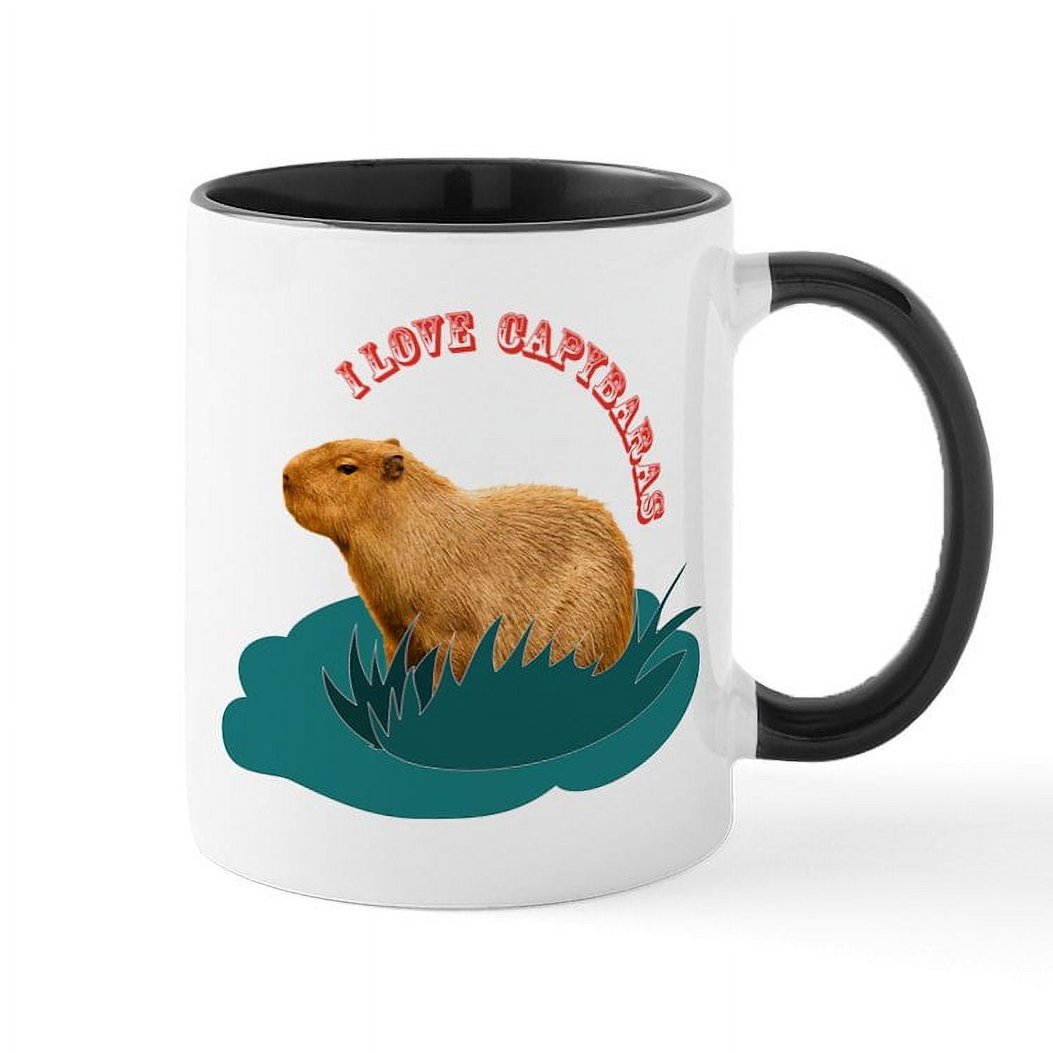 CafePress - I Love Capybaras Mugs - 11 oz Ceramic Mug - Novelty Coffee ...