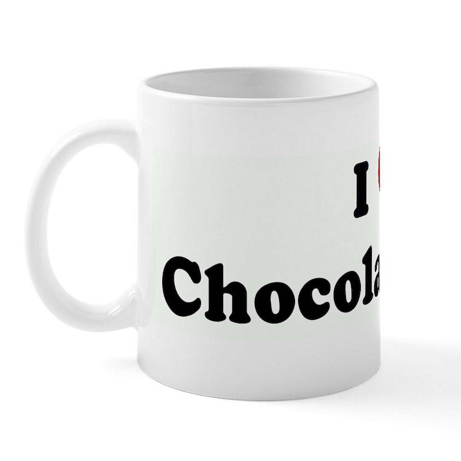 CafePress - I Love Chocolate Milk Mug - 11 oz Ceramic Mug - Novelty ...