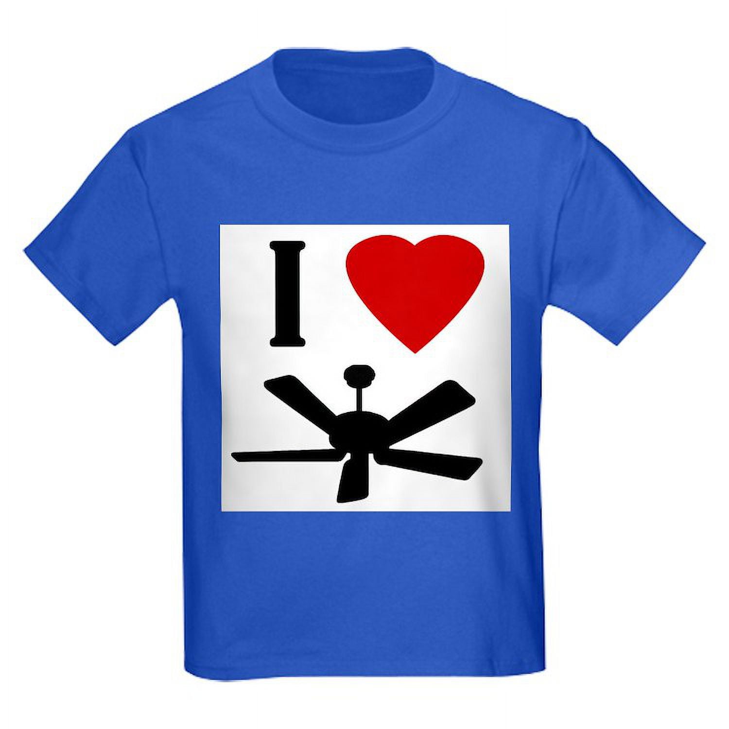 CafePress - I Love Fans T Shirt - Dark T-Shirt Kids XS-XL - Walmart.com