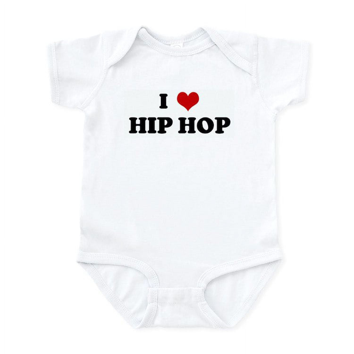 CafePress - I Love HIP HOP Infant Bodysuit - Baby Light Bodysuit, Size ...