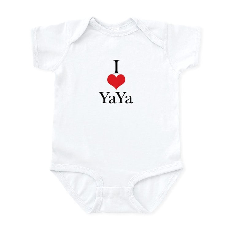 CafePress - I Love (Heart) Yaya Baby Onesie - Baby Light Bodysuit, Size ...