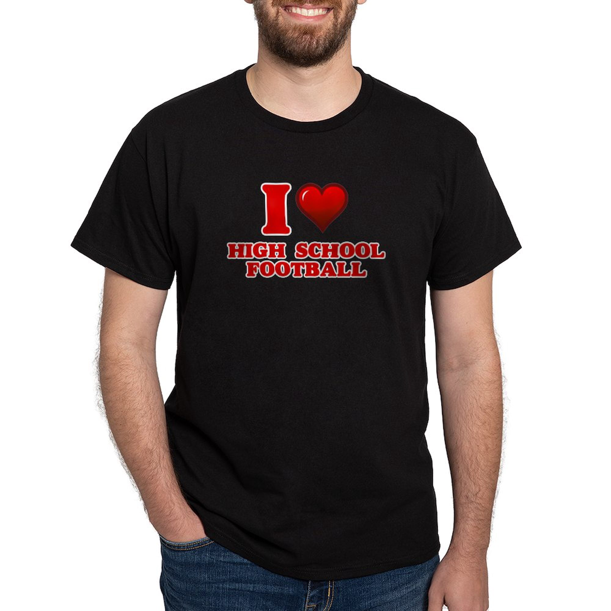 CafePress - I Love High School Football T Shirt - Men's Classic Graphic ...