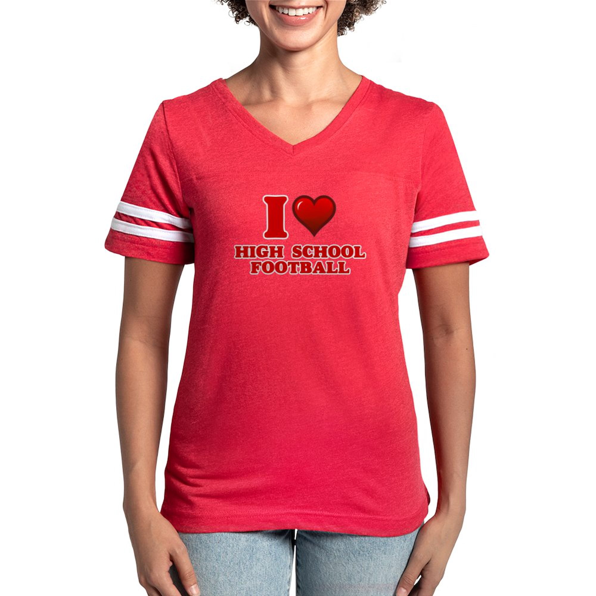 CafePress - I Love High School Football T Shirt - Womens Football Shirt ...