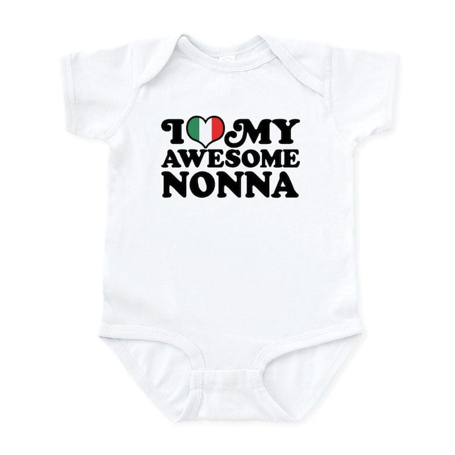 CafePress - I Love My Awesome Nonna Infant Bodysuit - Baby Light ...