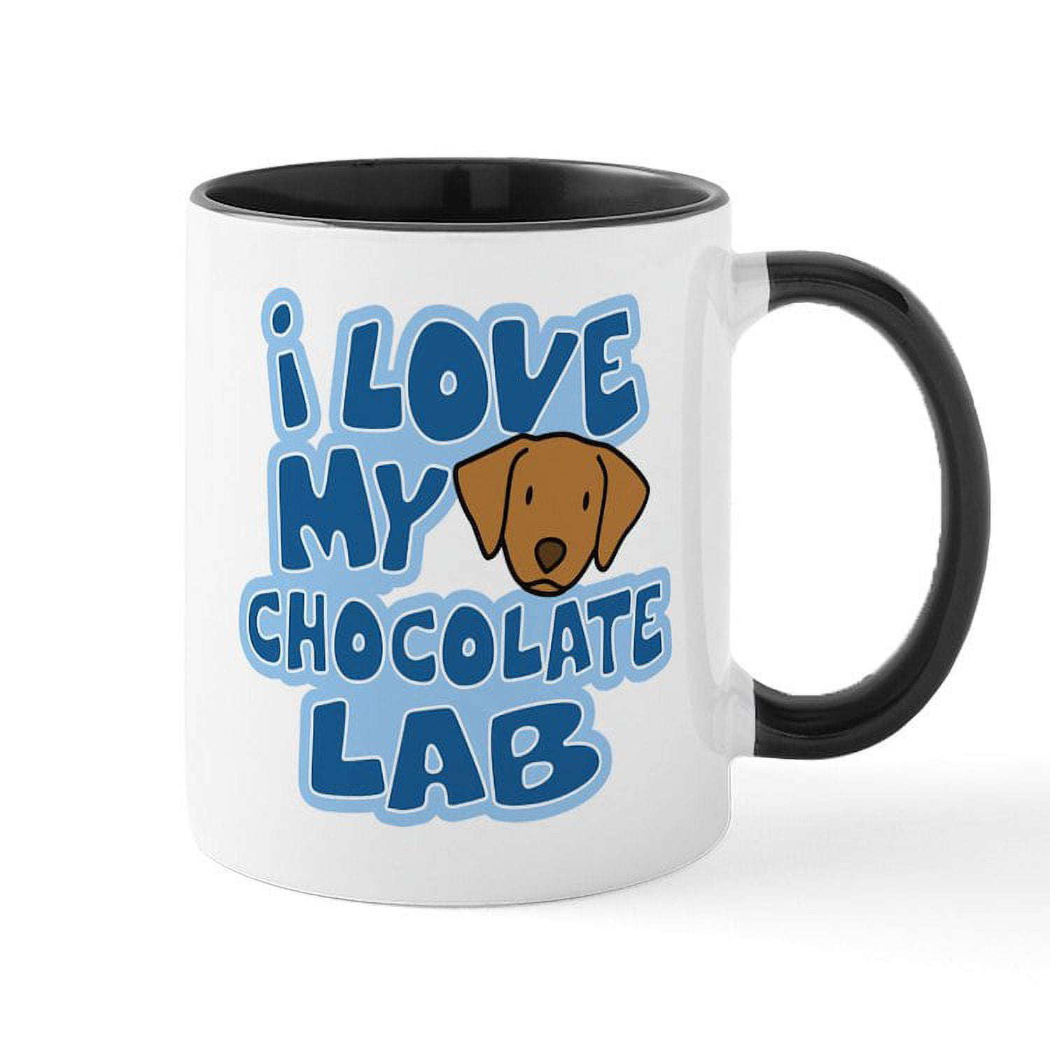 CafePress - I Love My Chocolate Lab Mug - 11 oz Ceramic Mug - Novelty ...