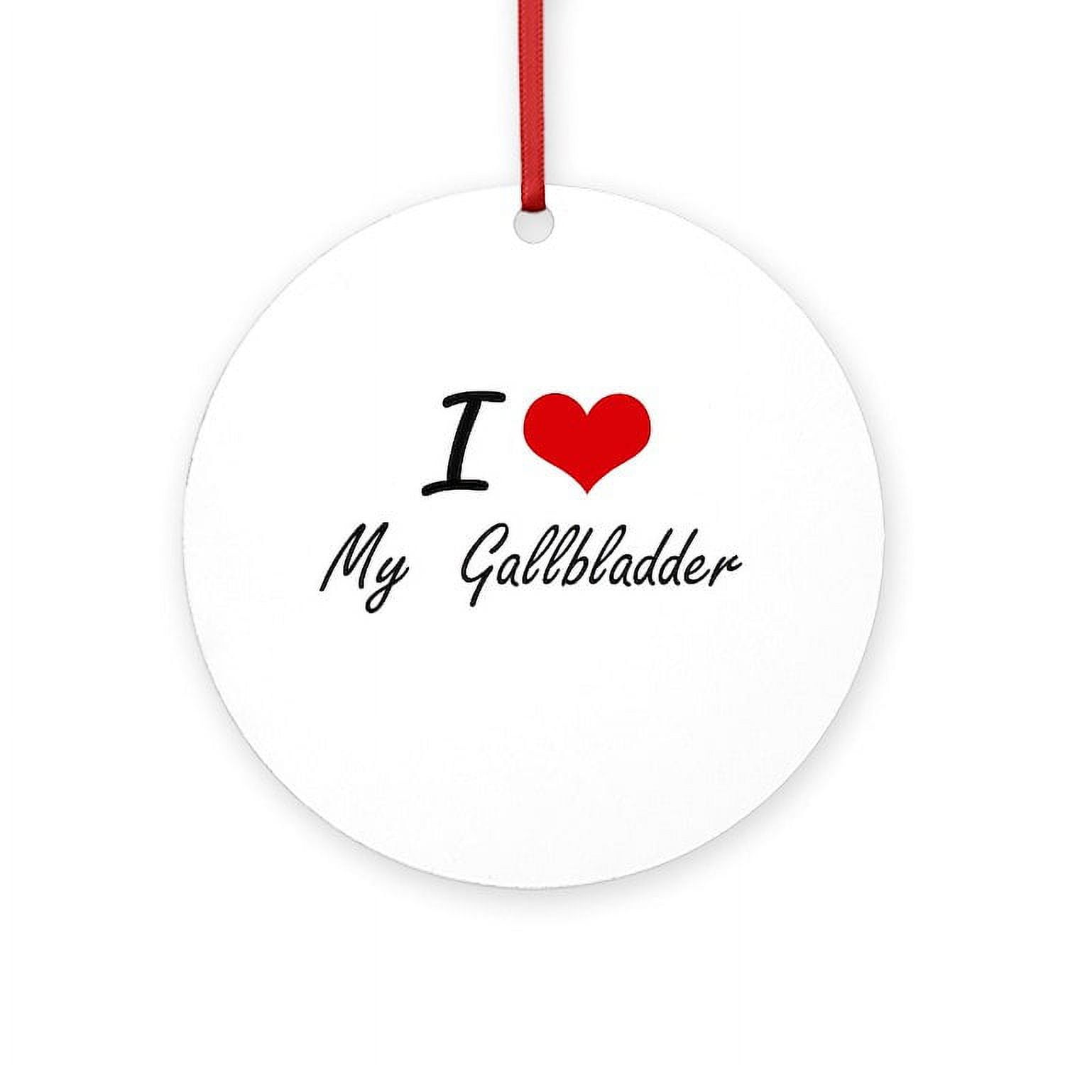 CafePress - I Love My Gallbladder - Round Wood Ornament 4" - Walmart.com