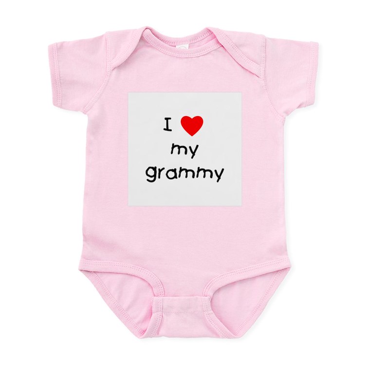 CafePress - I Love My Grammy Infant Bodysuit - Baby Light Bodysuit ...