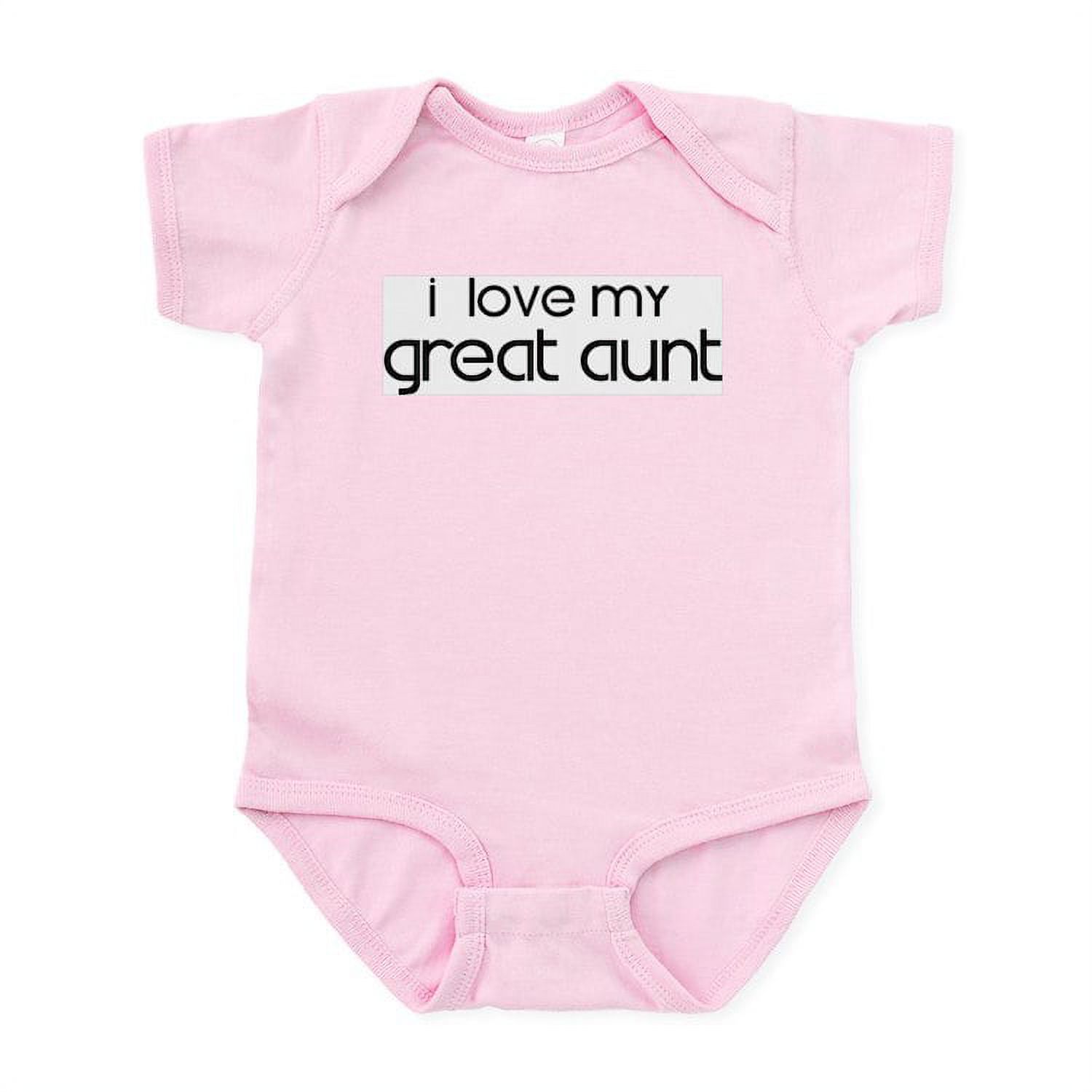CafePress - I Love My Great Aunt Infant Bodysuit - Baby Light Bodysuit ...