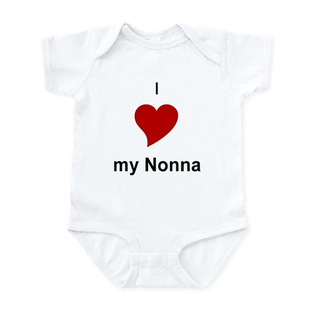 CafePress - I Love My Nonna Infant Bodysuit - Baby Light Bodysuit, Size Newborn - 24 Months ...