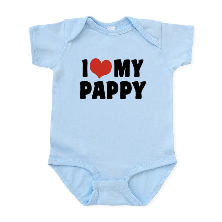 CafePress - I Love My Pappy Infant Bodysuit - Baby Light Bodysuit, Size ...