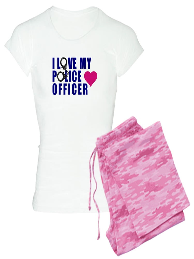 CafePress - I Love My Police Officer Pajamas - Women's Light Pajamas ...