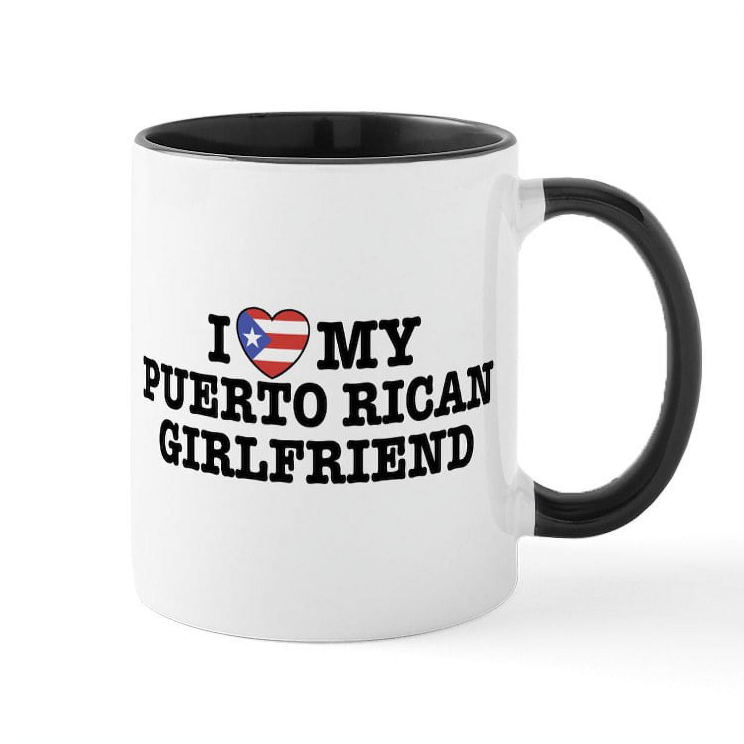 Cafepress I Love My Puerto Rican Girlfriend Mug 11 Oz Ceramic Mug Novelty Coffee Tea Cup