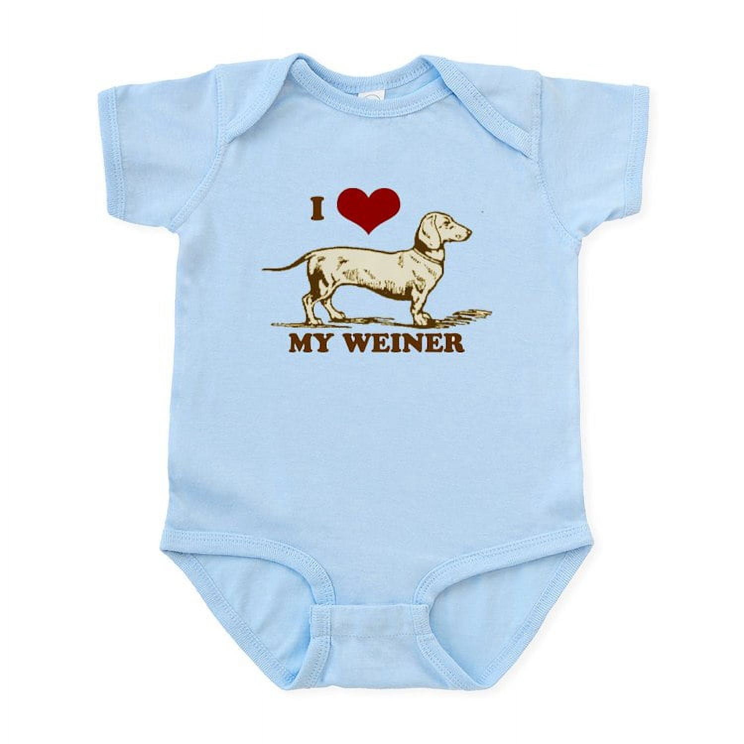 CafePress - I Love My Weiner Dog! Infant Bodysuit - Baby Light Bodysuit ...