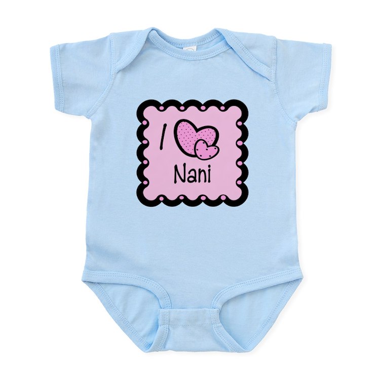 CafePress - I Love Nani Infant Bodysuit - Baby Light Bodysuit, Size ...