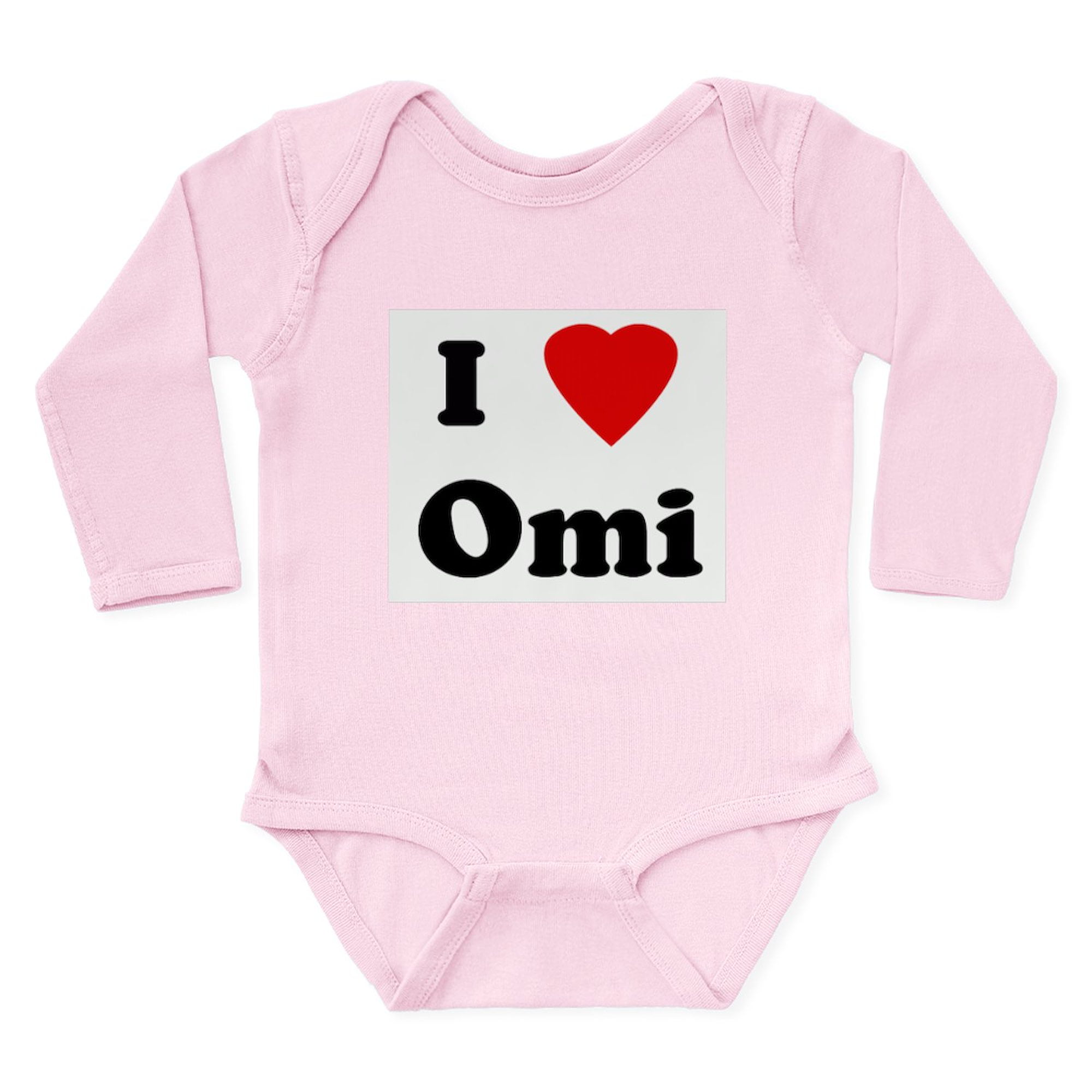 CafePress - I Love Omi Body Suit - Long Sleeve Cotton Baby Bodysuit ...