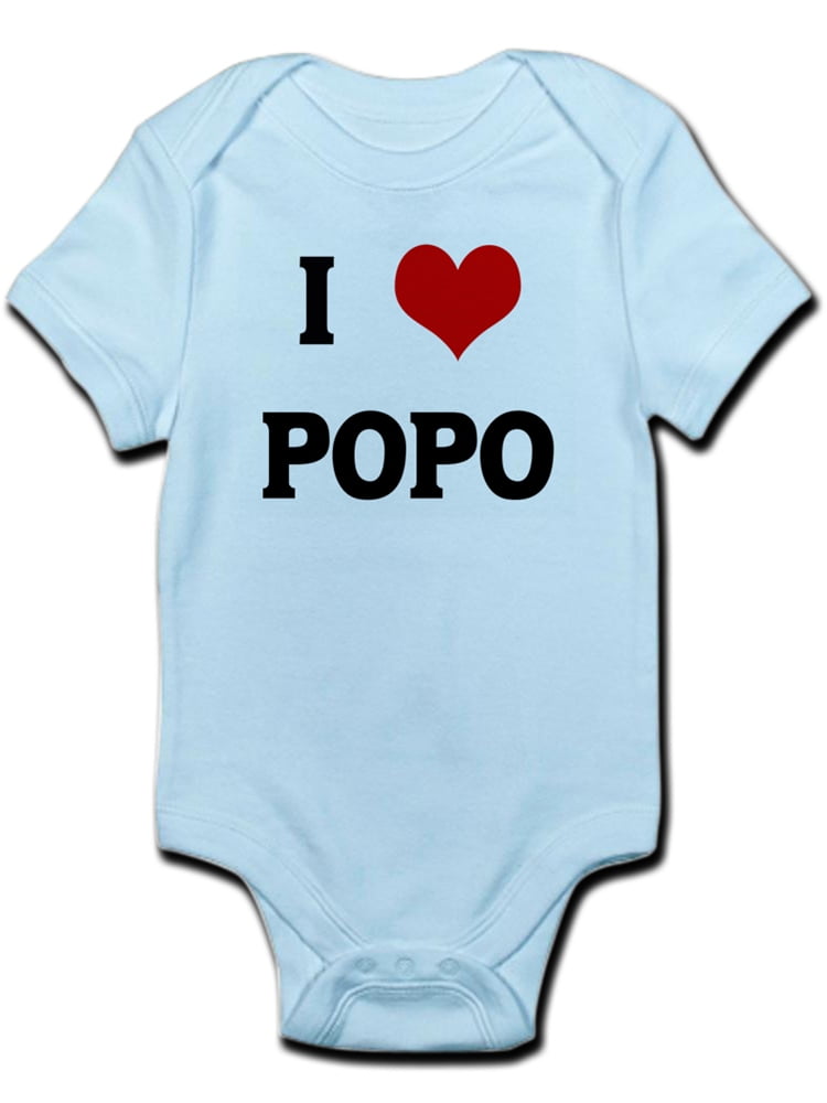 CafePress - I Love POPO Infant Bodysuit - Baby Light Bodysuit, Size ...