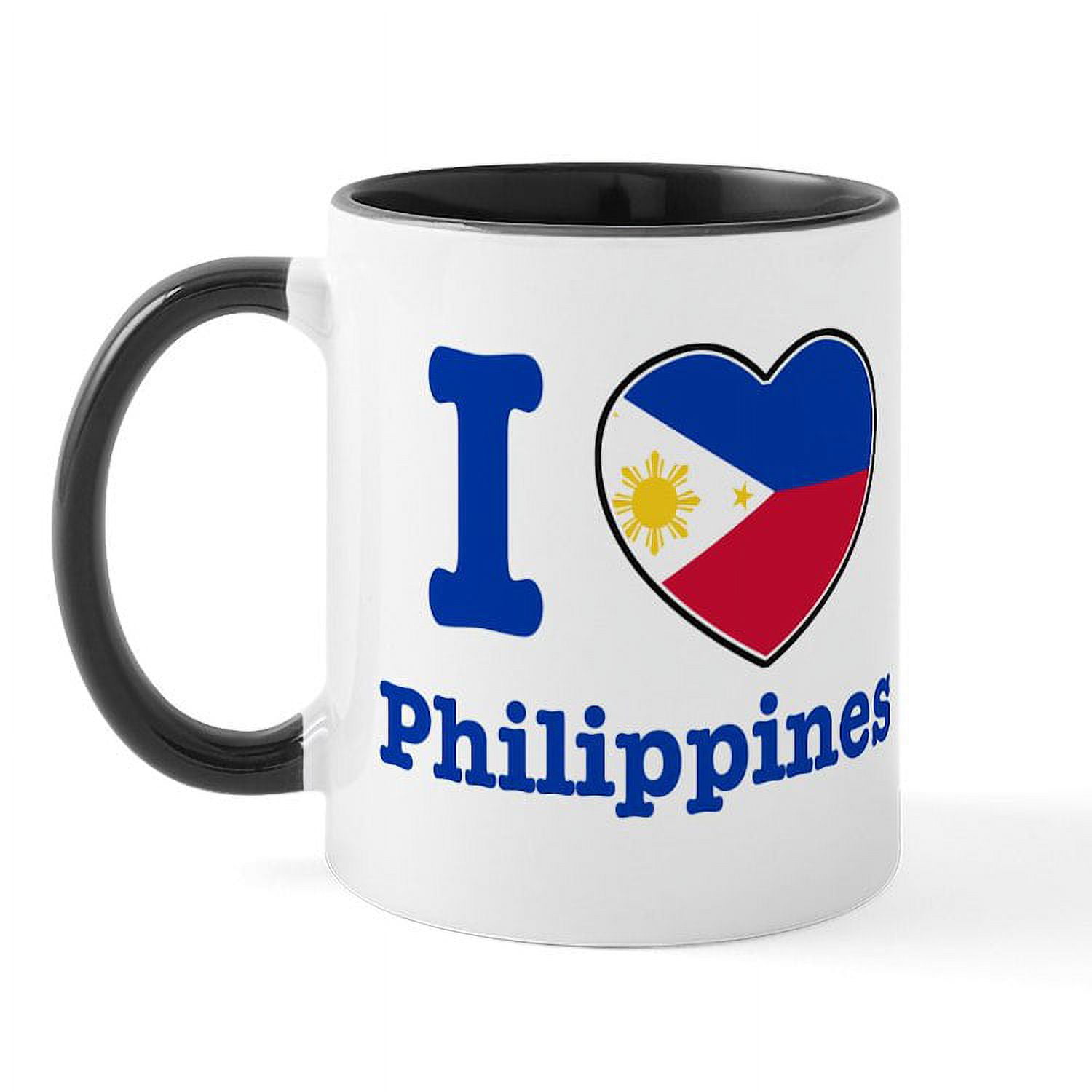 CafePress - I Love Philippines Mug - 11 oz Ceramic Mug - Novelty Coffee ...