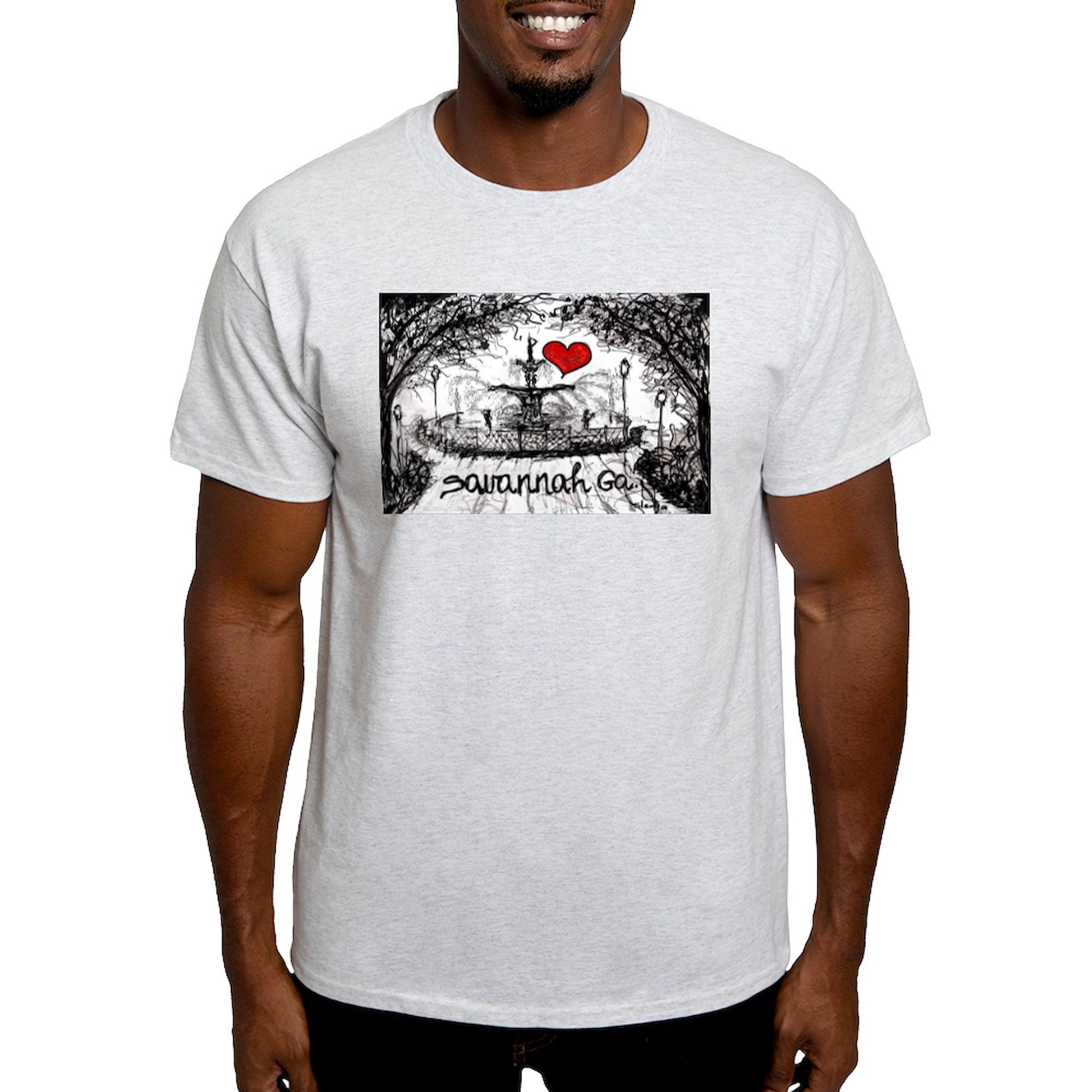 CafePress - I Love Savannah Ga T Shirt - Men's Classic Graphic T-Shirt ...