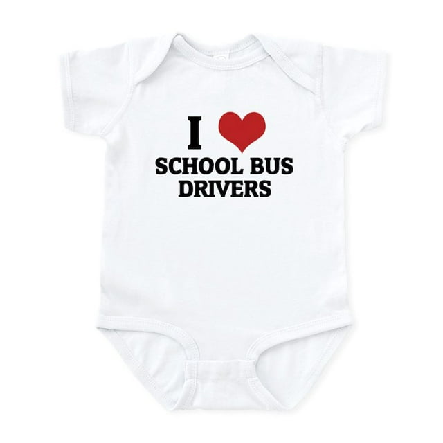 CafePress - I Love School Bus Drivers Infant Creeper - Baby Light ...