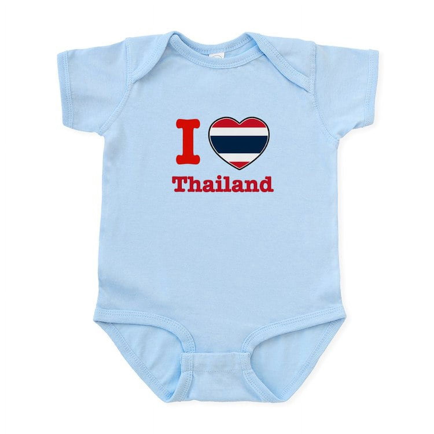 CafePress - I Love Thailand Infant Bodysuit - Baby Light Bodysuit, Size ...