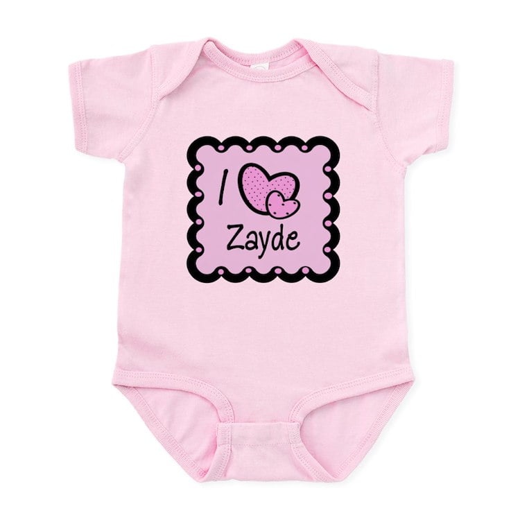 CafePress - I Love Zayde Infant Bodysuit - Baby Light Bodysuit, Size ...