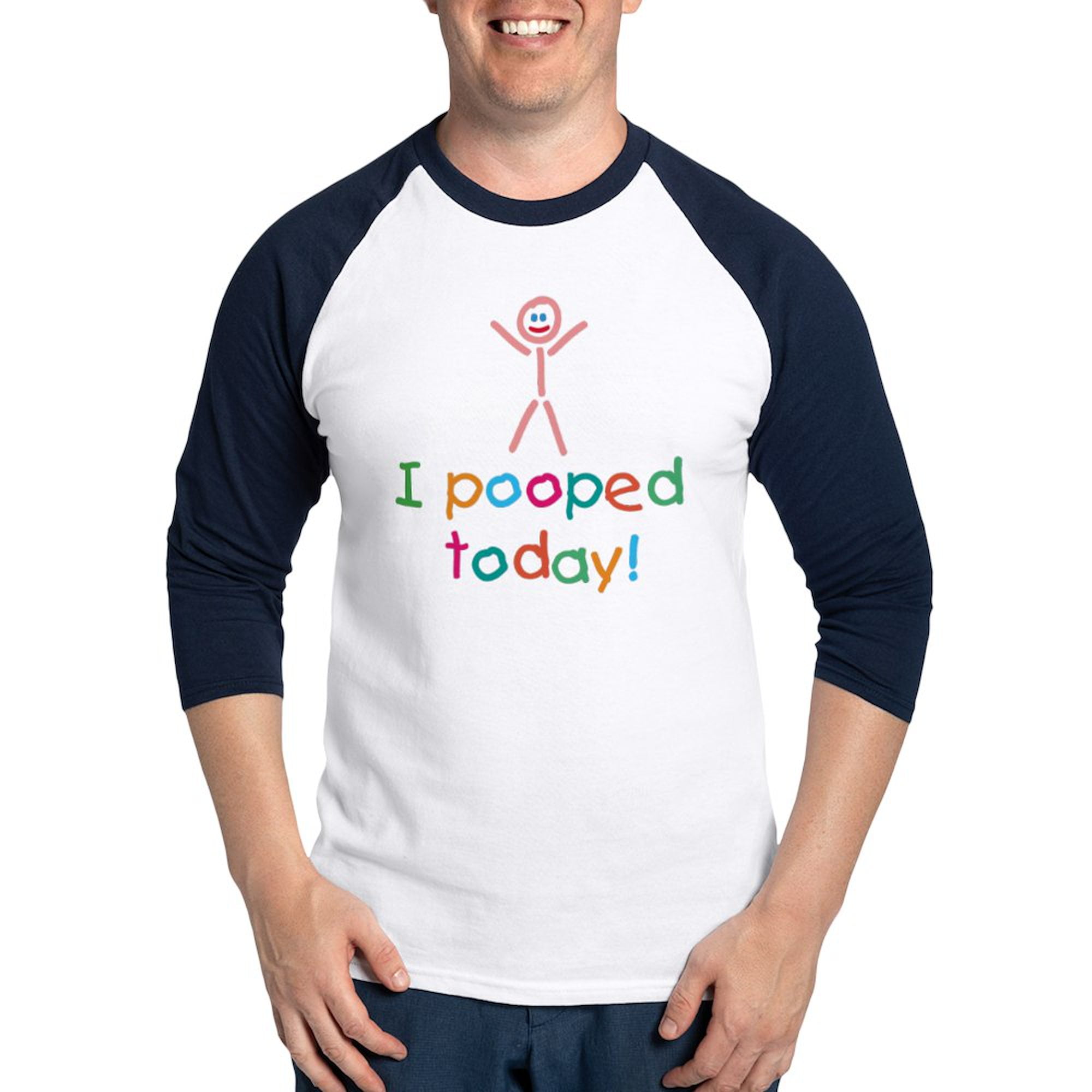 CafePress - I Pooped Today Fun Baseball Jersey - Cotton Baseball Jersey ...