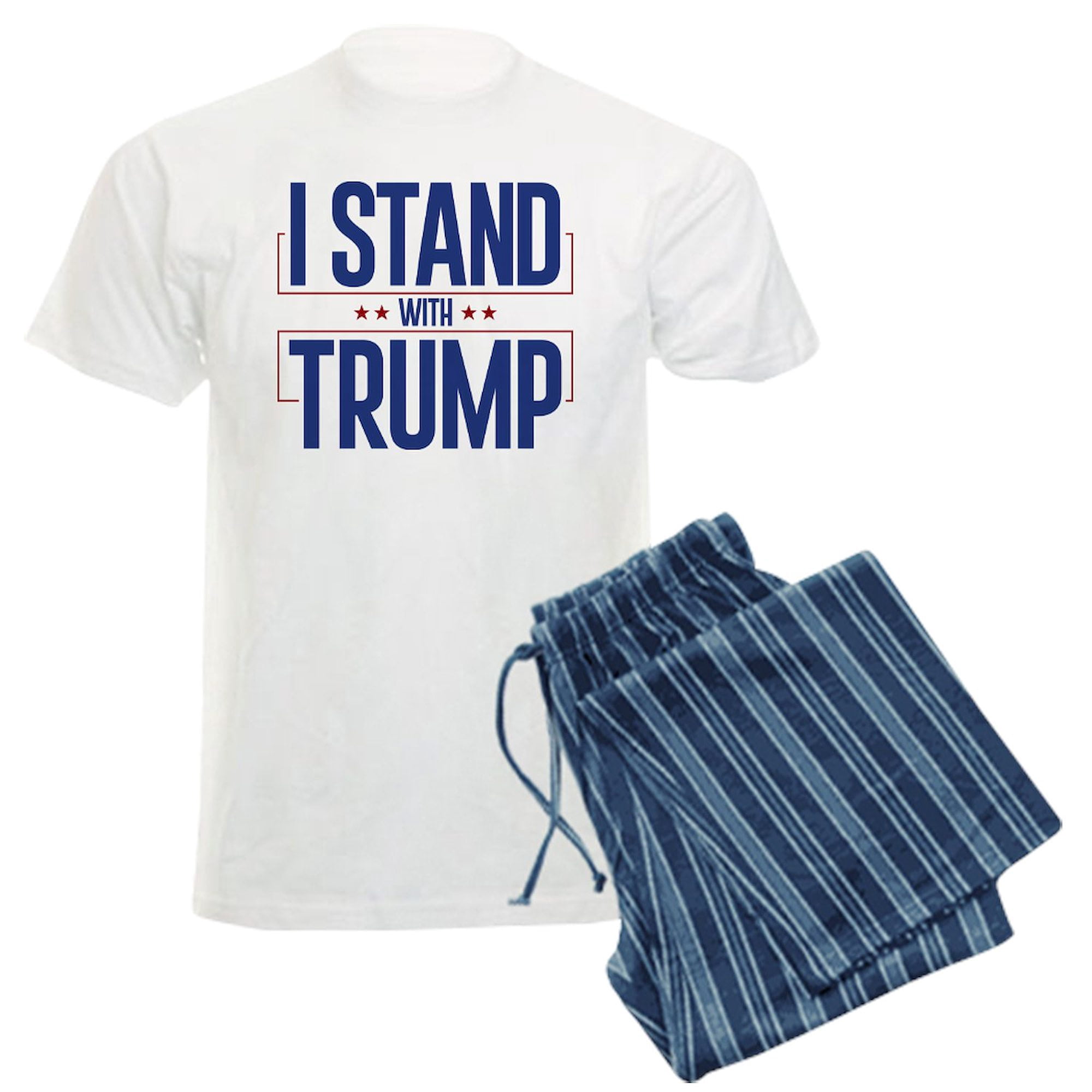 CafePress - I Stand With Trump Men's Light Pajamas - Men's Light Loose ...