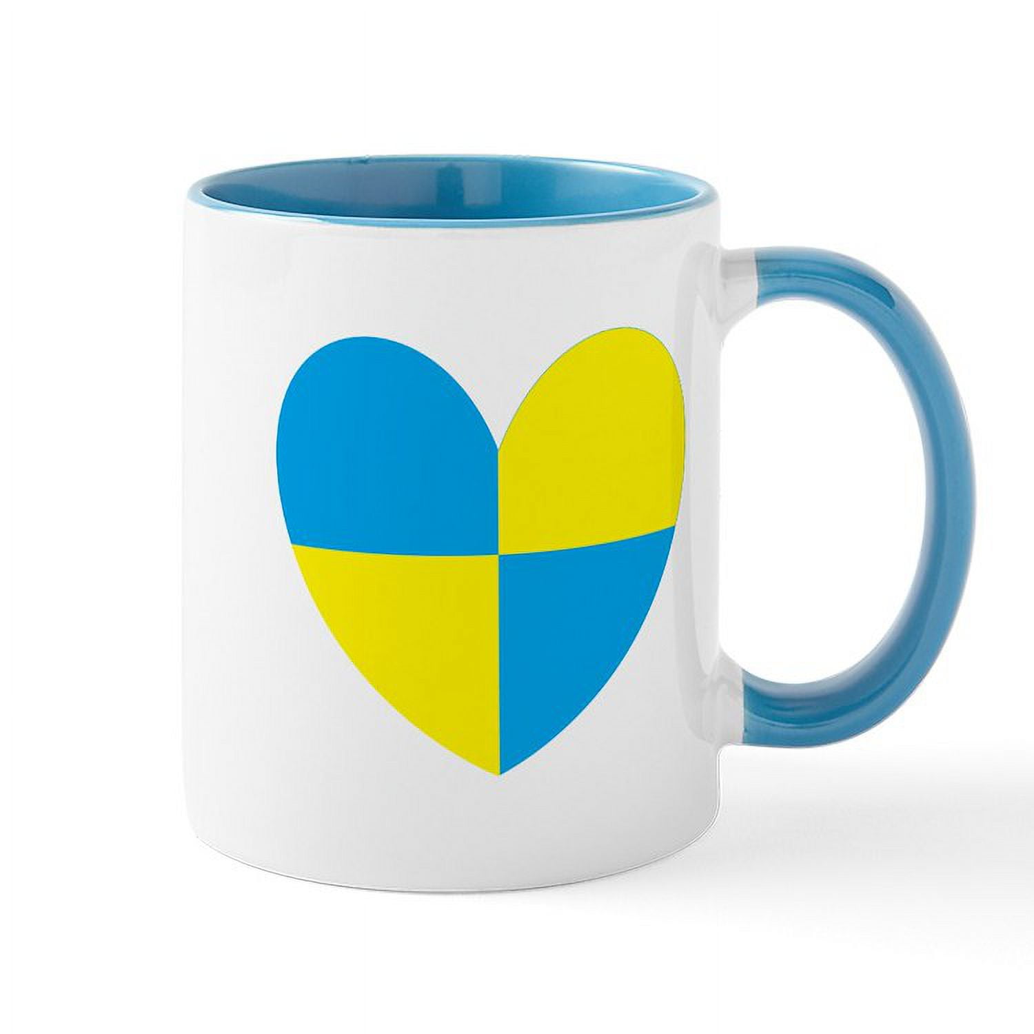 CafePress - I Stand With Ukraine Heart Mugs - 11 oz Ceramic Mug ...