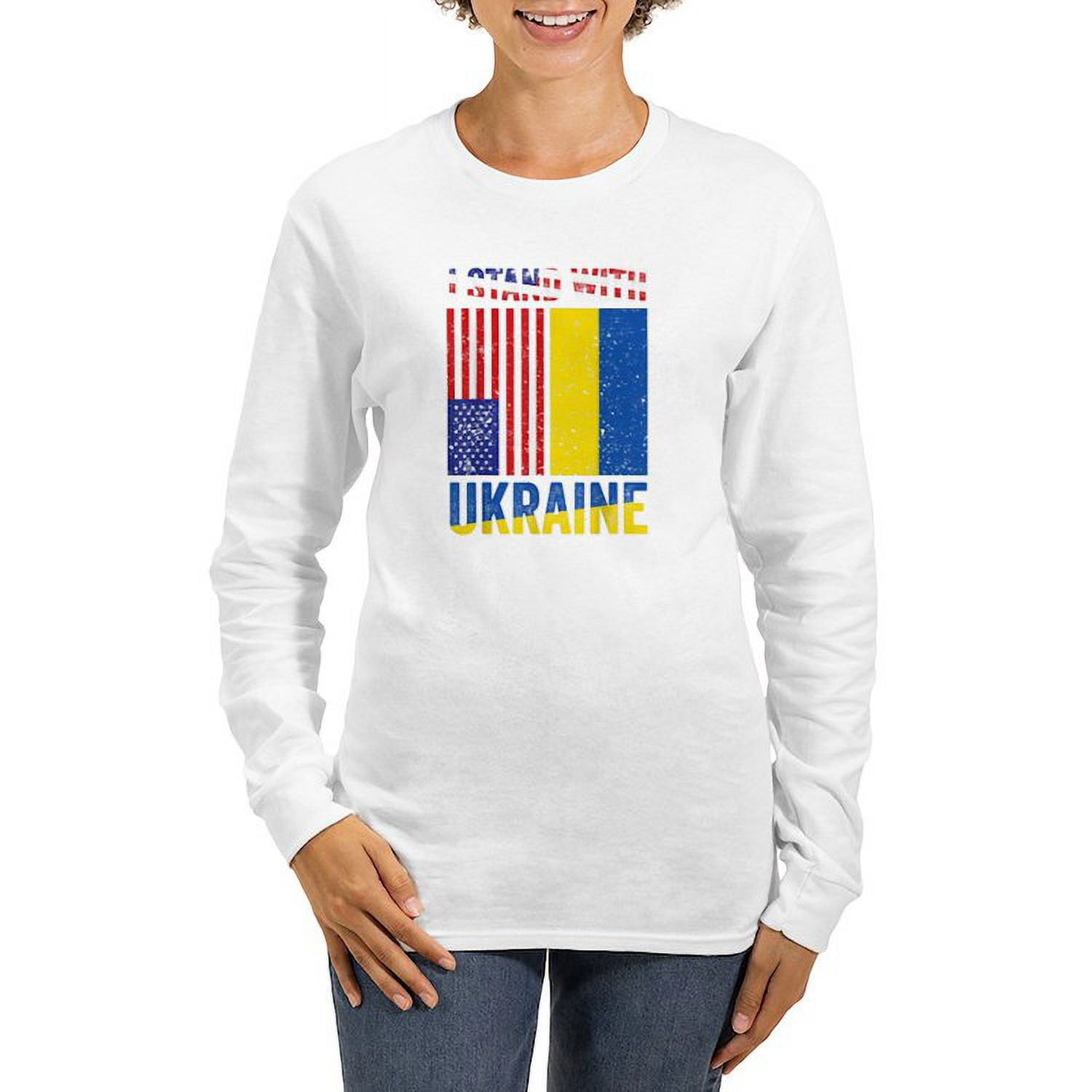 CafePress - I Stand With Ukraine Support U Long Sleeve T Shirt - Women ...