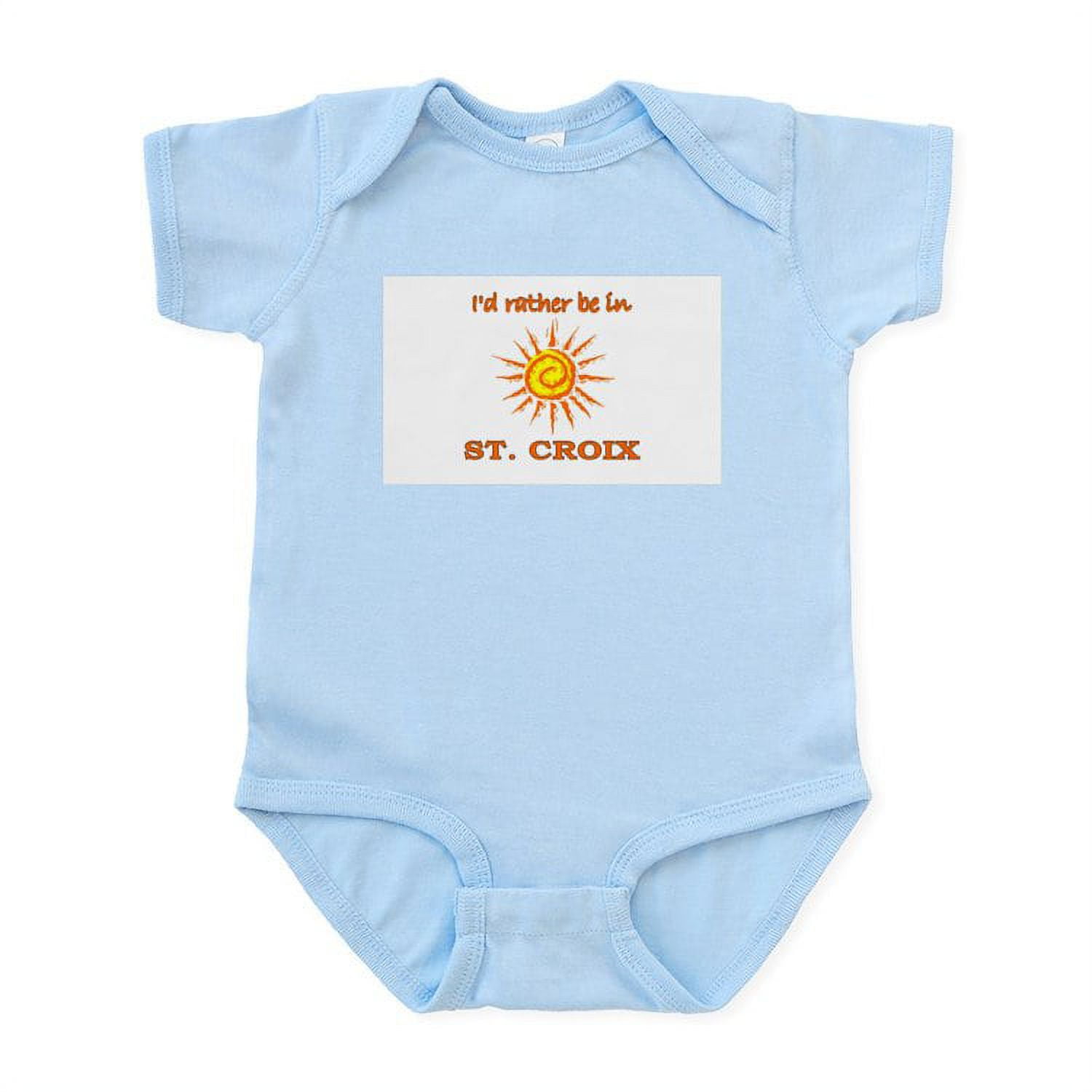 CafePress - I'd Rather Be In St. Croix, U Infant Bodysuit - Baby Light Bodysuit, Size Newborn ...
