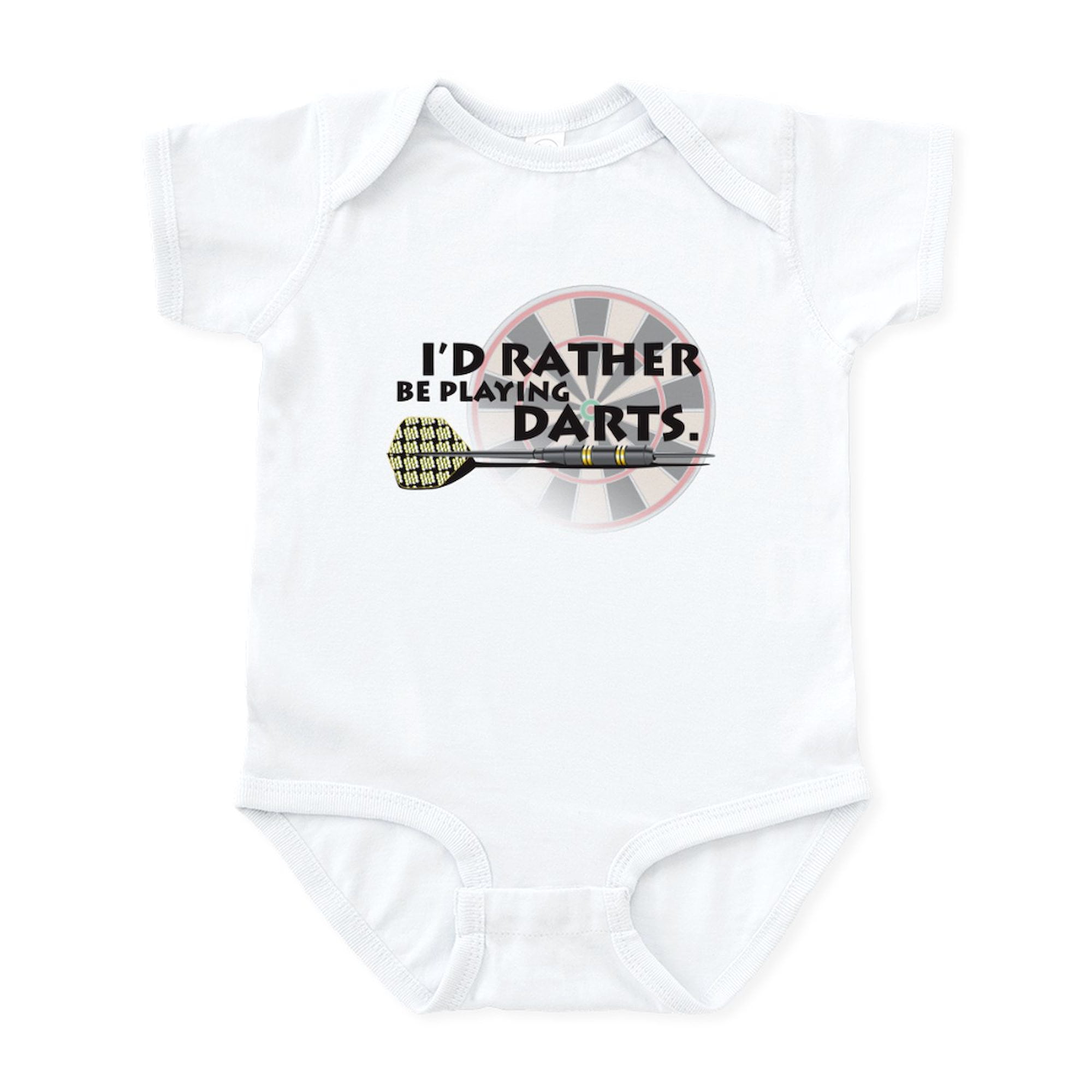 CafePress - I'd Rather Be Playing Darts! Infant Bodysuit - Baby Light ...
