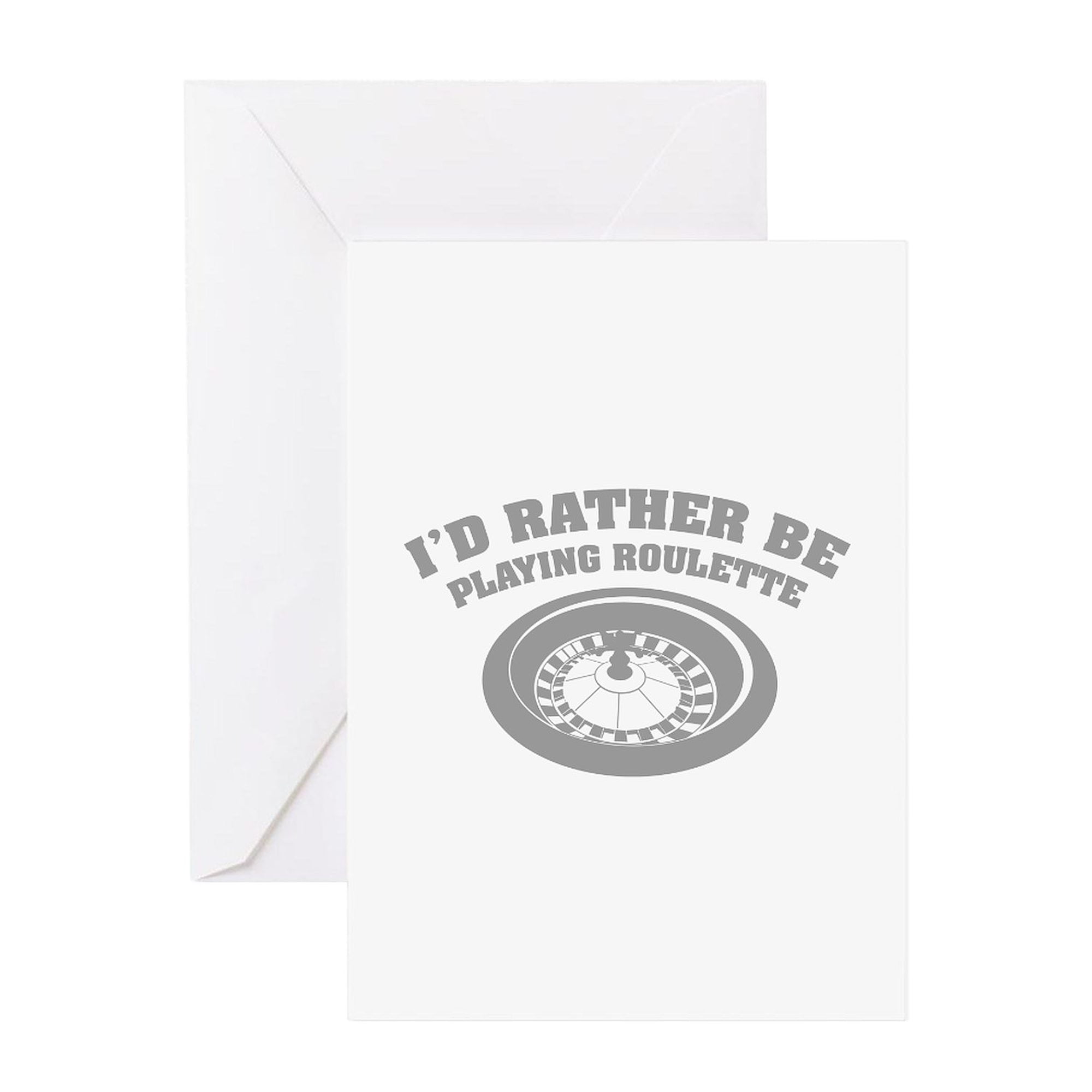 CafePress - I'd Rather Be Playing Roulette - Greeting Card, Blank ...