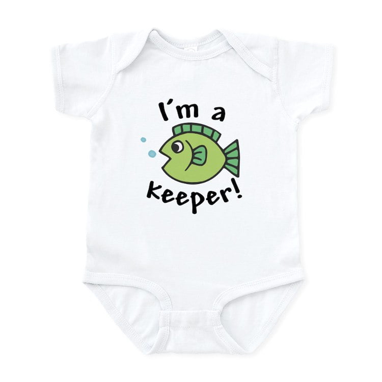 CafePress - I'm A Keeper! (Fish) Infant / - Baby Light Bodysuit, Size ...