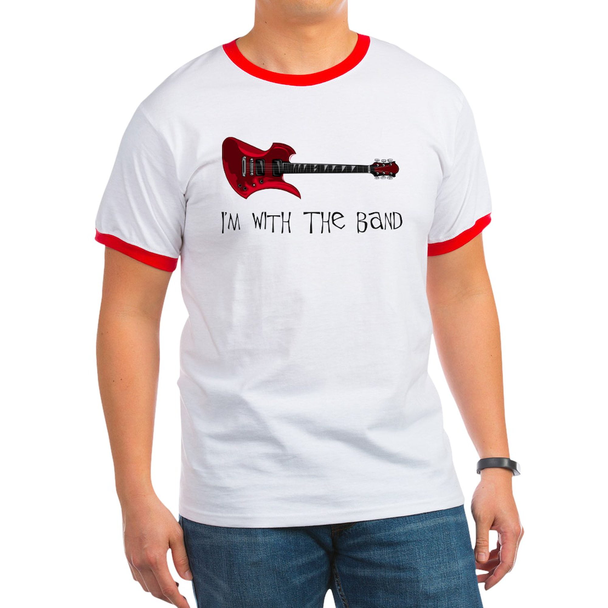 CafePress - I'm With The Band Ringer T [R] - 100% Cotton Ringed T-Shirt ...