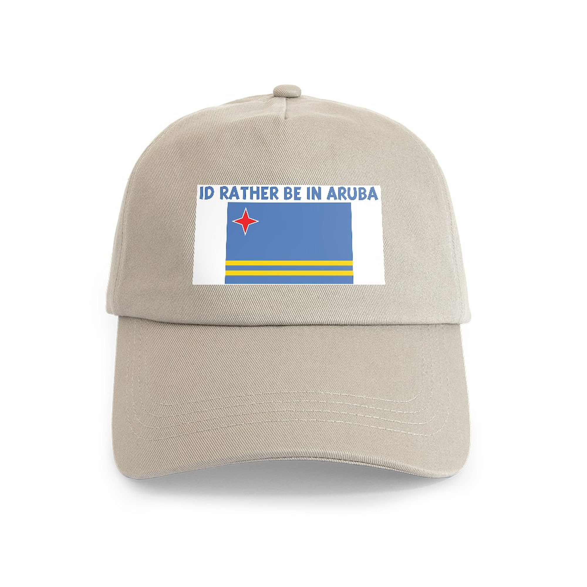 CafePress - ID RATHER BE IN ARUBA Cap - Adjustable 100% Brushed Unisex ...