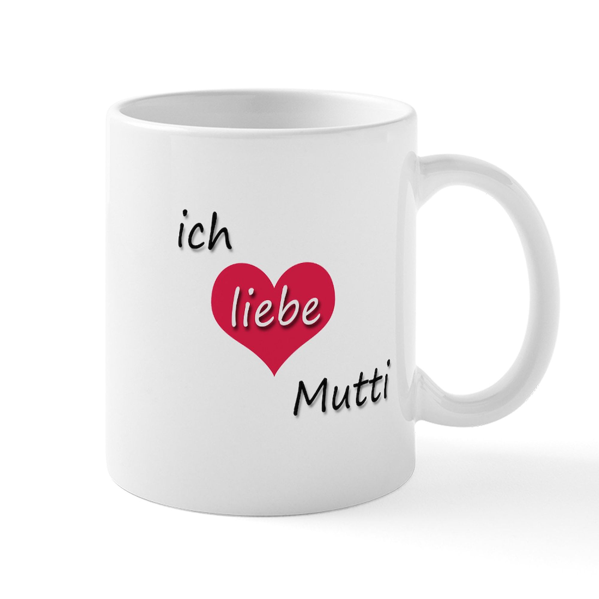 CafePress - Ich Liebe Mutti German I Love Mommy Mug - 11 oz Ceramic Mug - Novelty Coffee Tea Cup ...