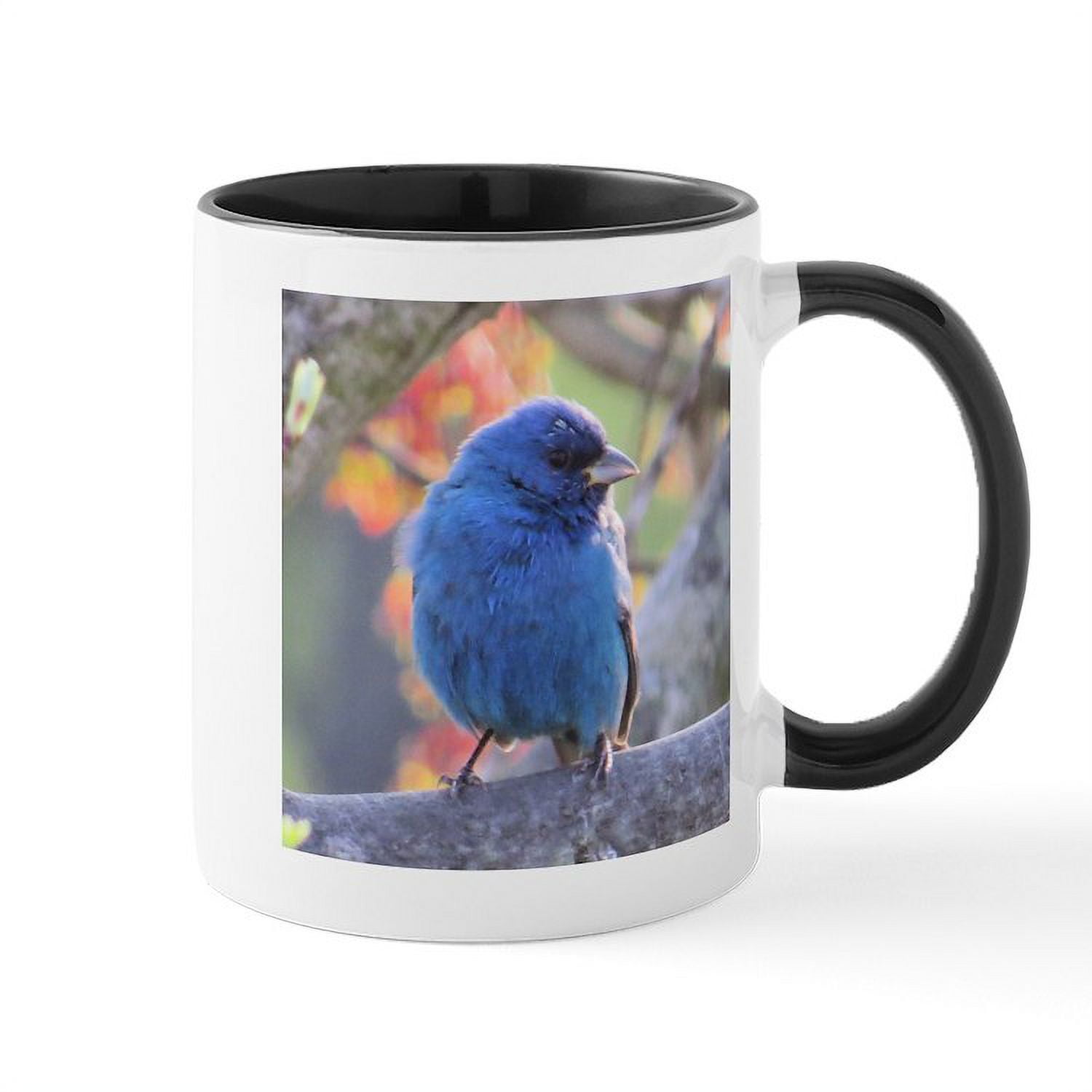 CafePress - Indigo Bunting Mug - 11 oz Ceramic Mug - Novelty Coffee Tea ...