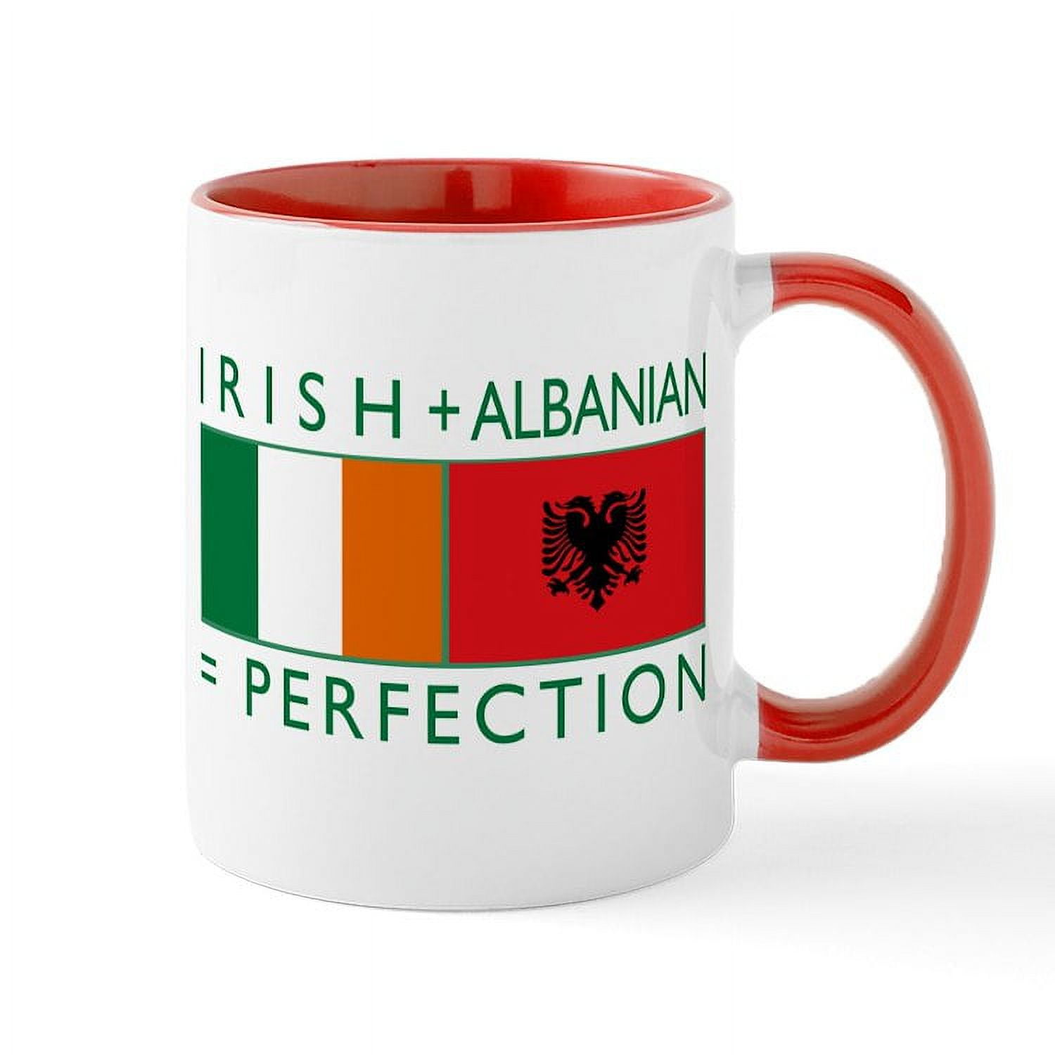 CafePress - Irish Albanian Heritage Flag Mug - 11 oz Ceramic Mug ...