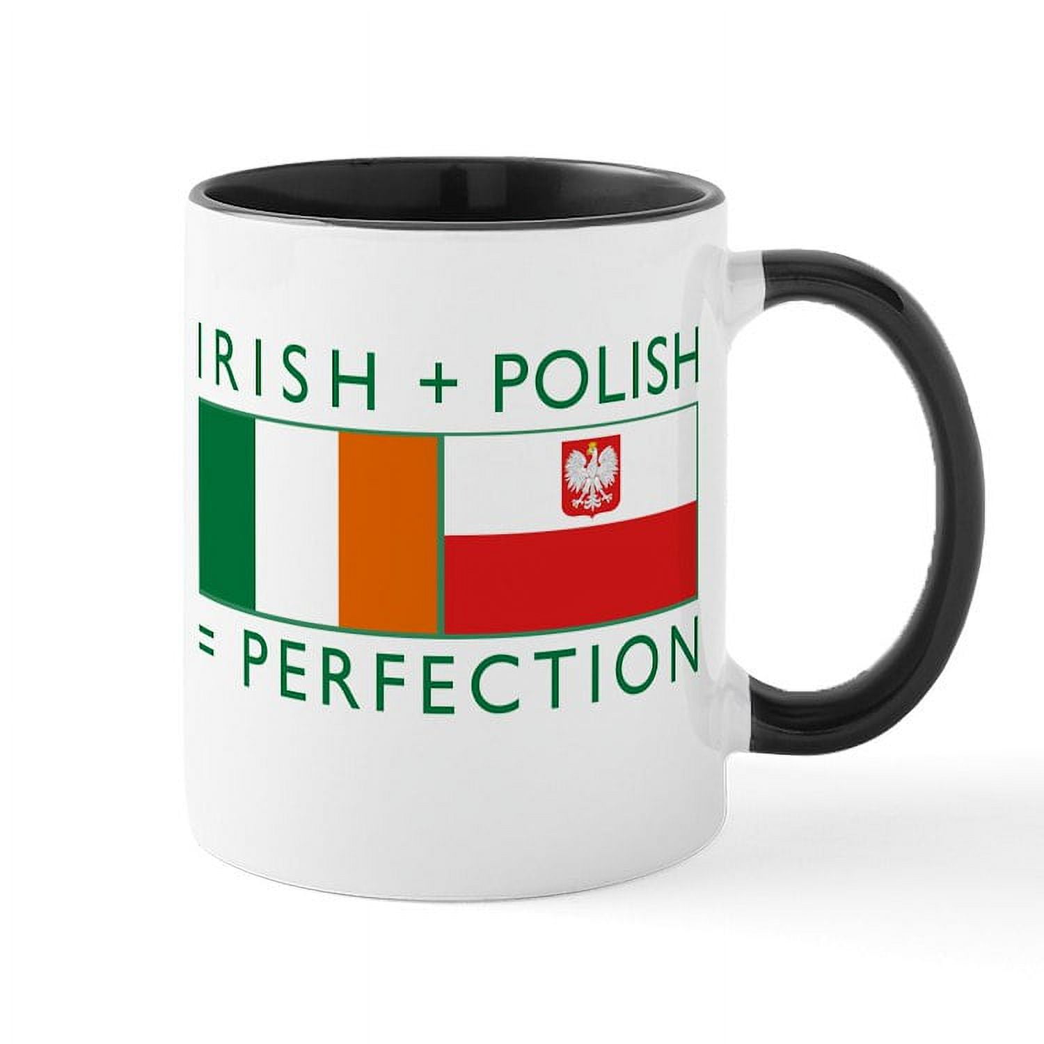 CafePress - Irish Polish Flags Mug - 11 oz Ceramic Mug - Novelty Coffee ...