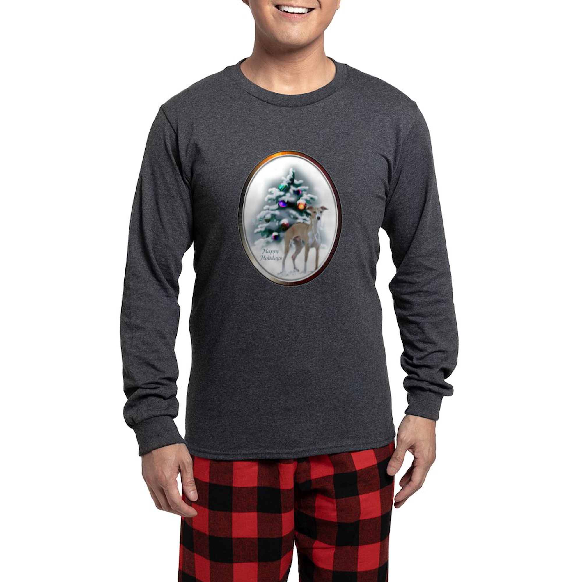 CafePress - Italian Greyhound Christmas Square 3 - Men's Long Sleeve ...