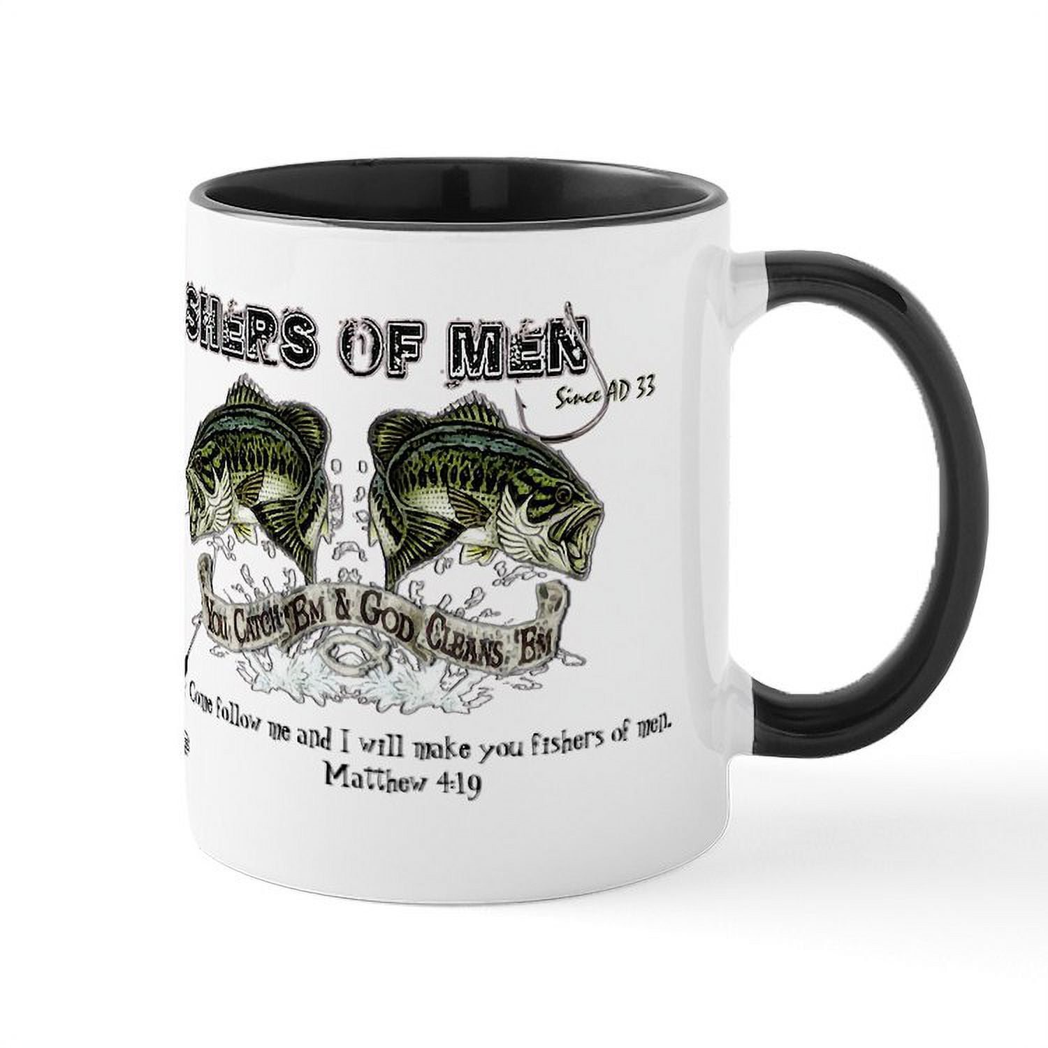 CafePress - Jesus Fishers Of Men Mug - 11 oz Ceramic Mug - Novelty ...