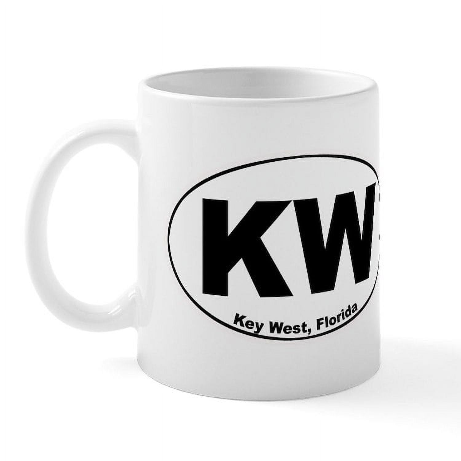 CafePress - KW (Key West) Mug - 11 oz Ceramic Mug - Novelty Coffee Tea ...