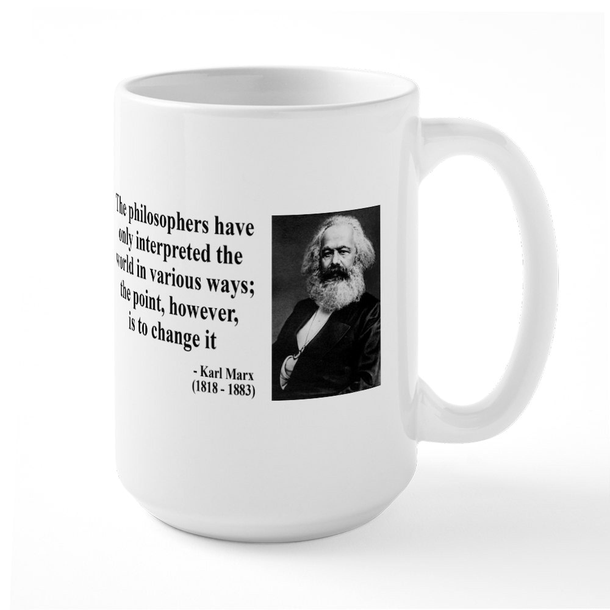CafePress - Karl Marx Quote 5 Large Mug - 15 oz Ceramic Large White ...