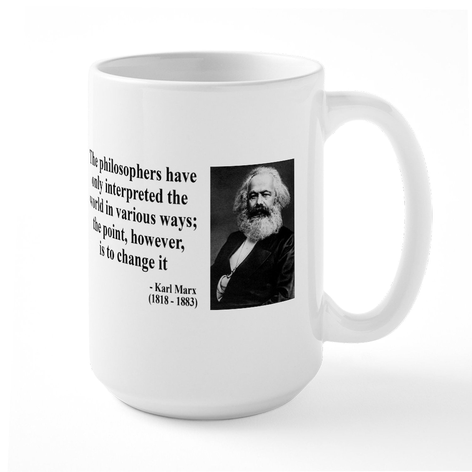 CafePress - Karl Marx Quote 5 Large Mug - 15 oz Ceramic Large White ...