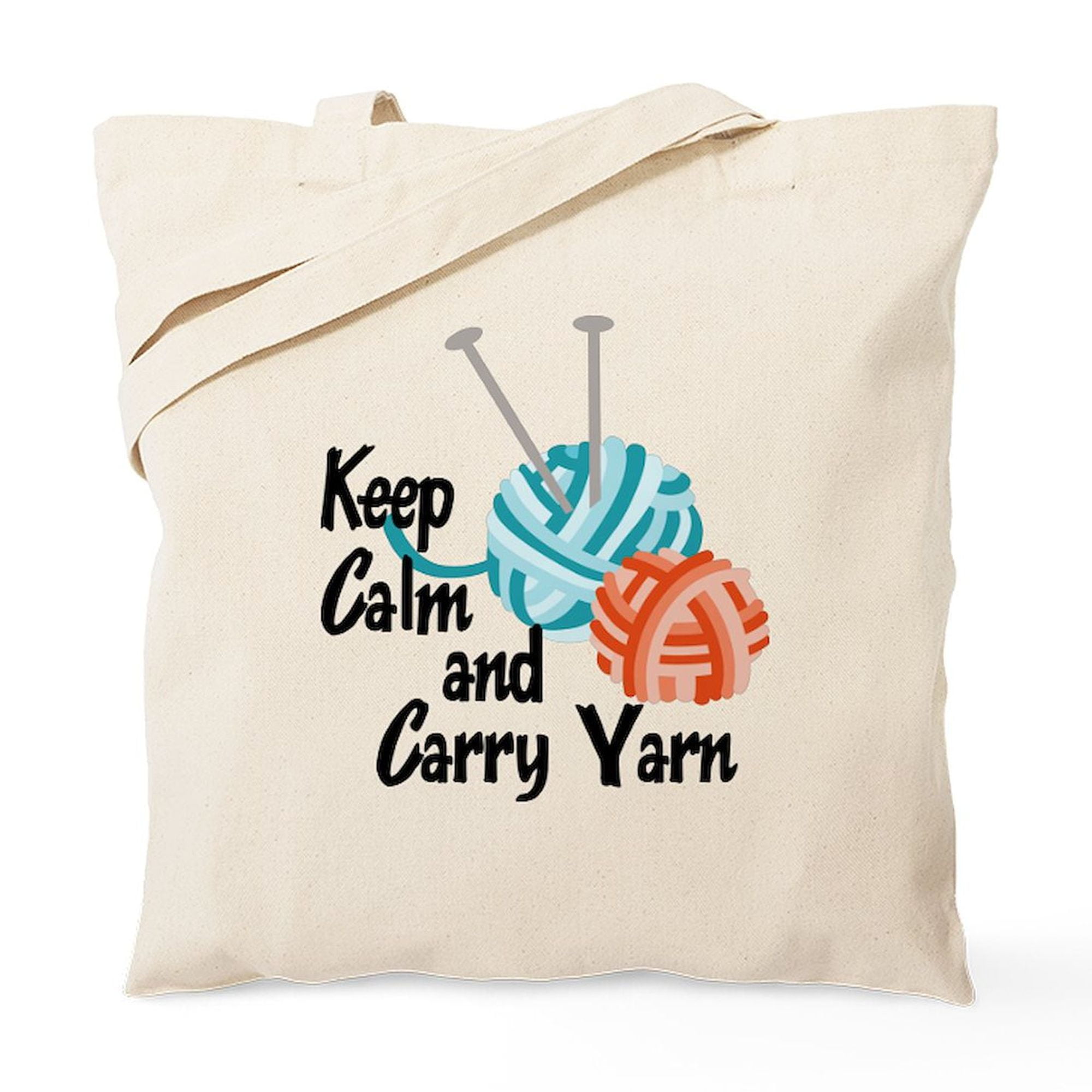 CafePress - Keep Calm And Carry Yarn Tote Bag - Unisex Canvas Tote Bag ...
